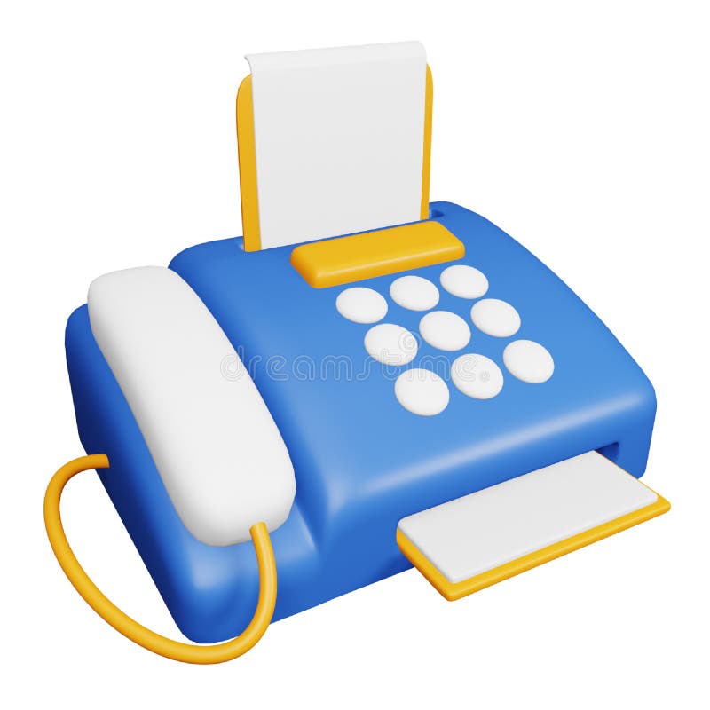 Fax Message 3D Rendering Isometric Icon. Stock Vector - Illustration of ...