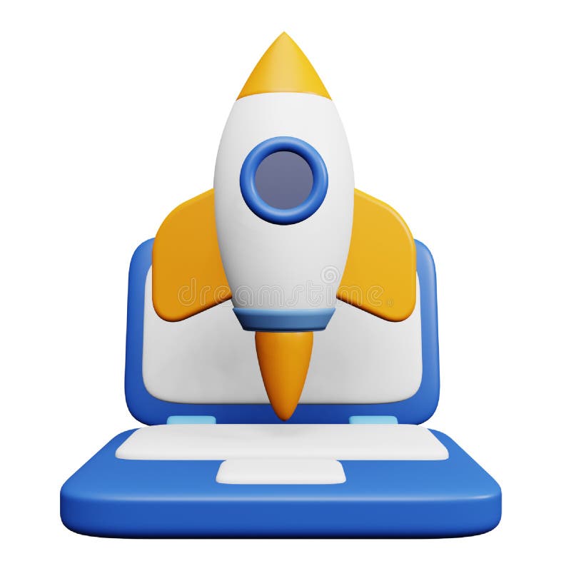 Launching Campaign 3D Rendering Isometric Icon. Stock Vector ...