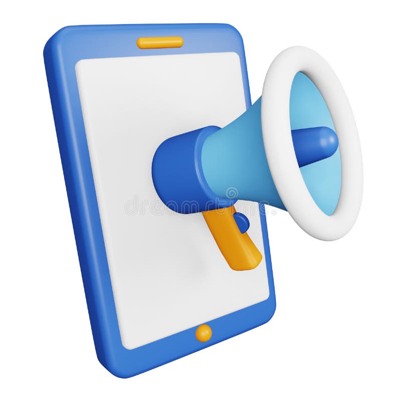 Mobile App Promote 3D Rendering Isometric Icon. Stock Vector ...