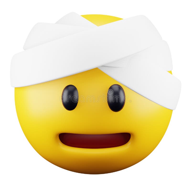 Headache Emoji Face 3d Rendering Isometric Icon. Stock Vector ...