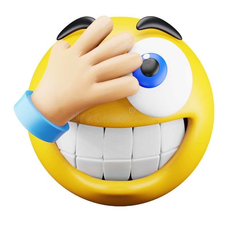 Disappointed Hand Emoji Face 3d Rendering Isometric Icon. Stock Vector ...