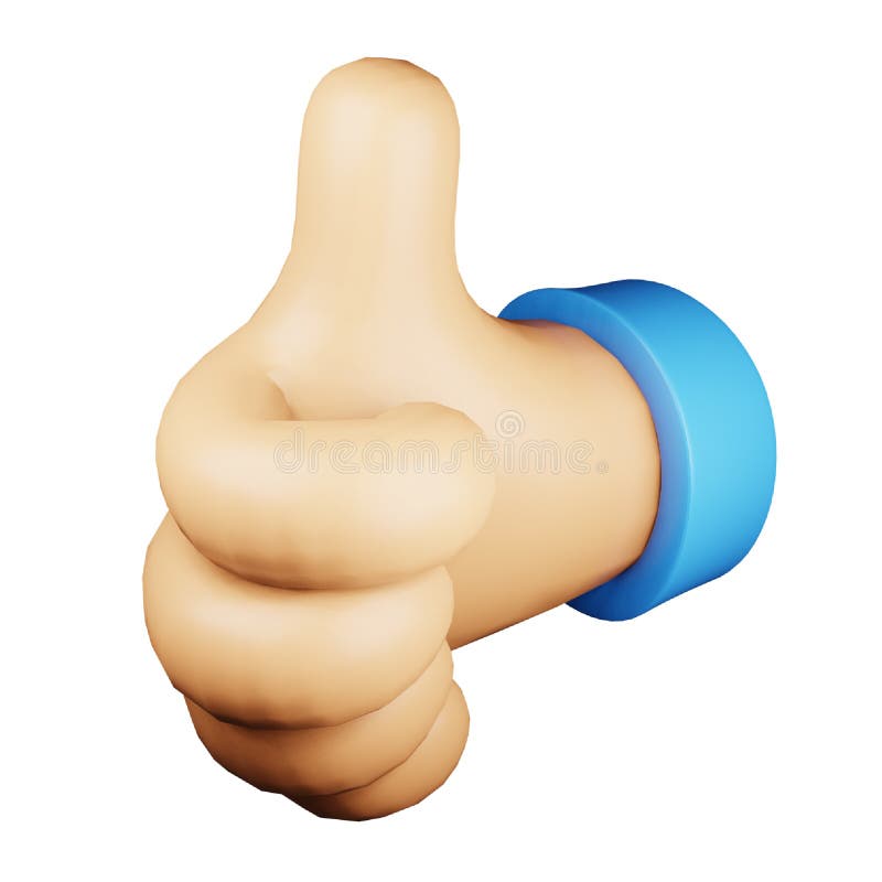 Like Hand Gesture Emoji 3d Rendering Isometric Icon. Stock Vector ...