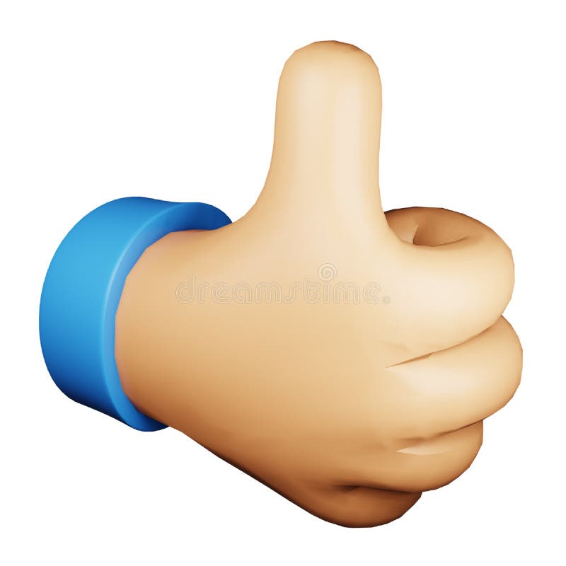 Like Hand Gesture Emoji 3d Rendering Isometric Icon. Stock Vector ...