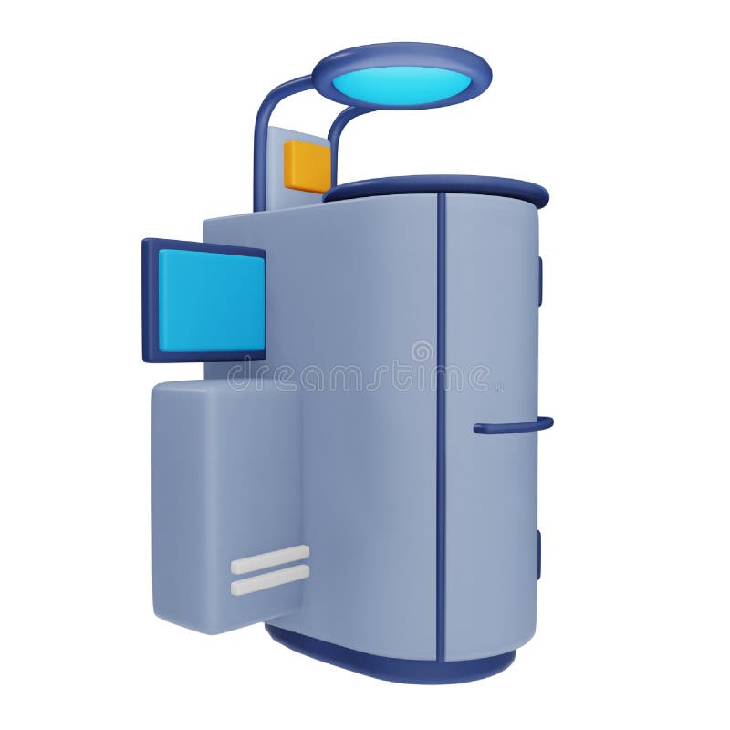 Cryogenic Chamber 3d Rendering Isometric Icons. Stock Vector ...