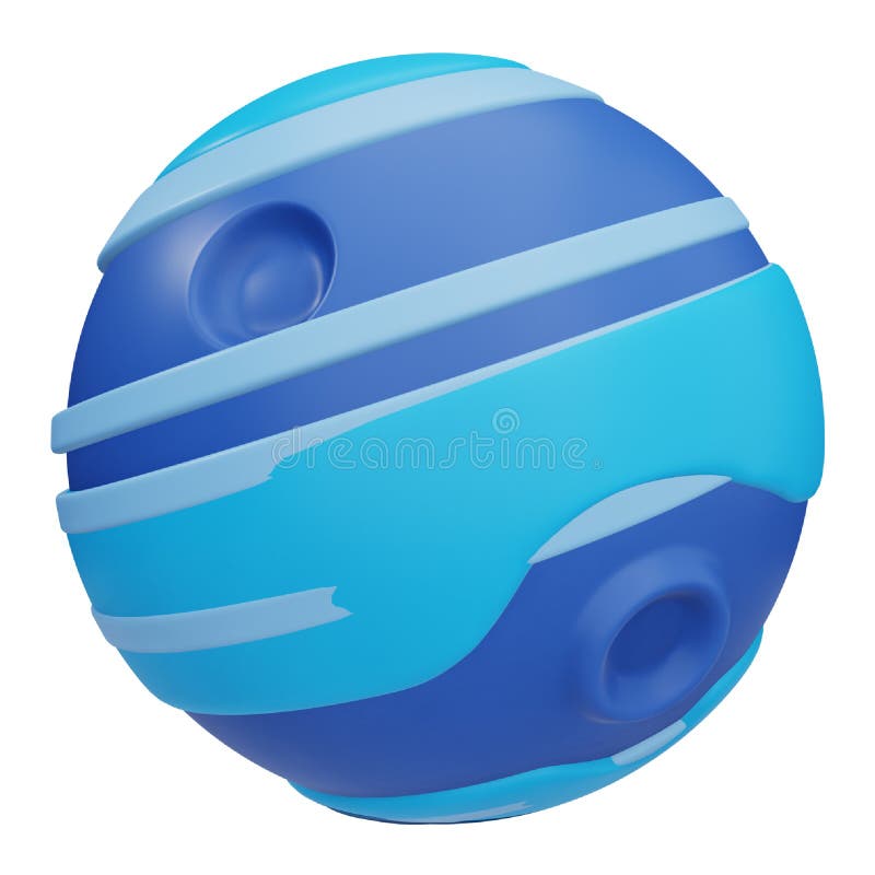 Neptune 3d Rendering Isometric Icons. Stock Vector - Illustration of ...