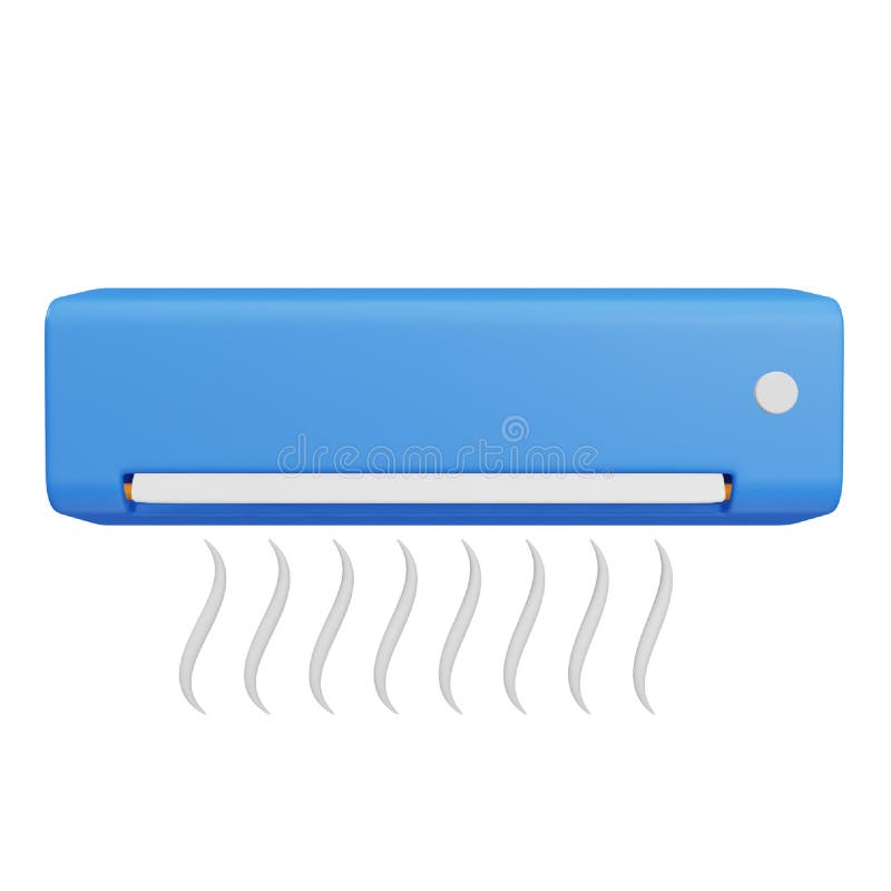 Air Conditioner 3d Rendering Isometric Icon. Stock Vector ...