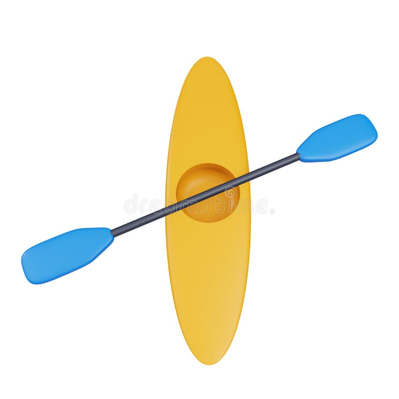 Canoe 3d Rendering Isometric Icon. Stock Vector - Illustration of ...