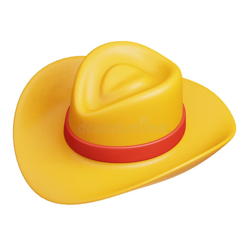 Hat 3d Rendering Isometric Icon. Stock Vector - Illustration of ...