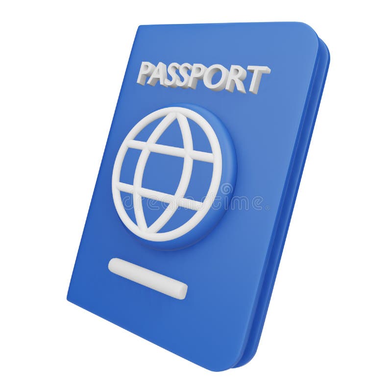 Passport 3d Rendering Isometric Icon. Stock Vector - Illustration of ...