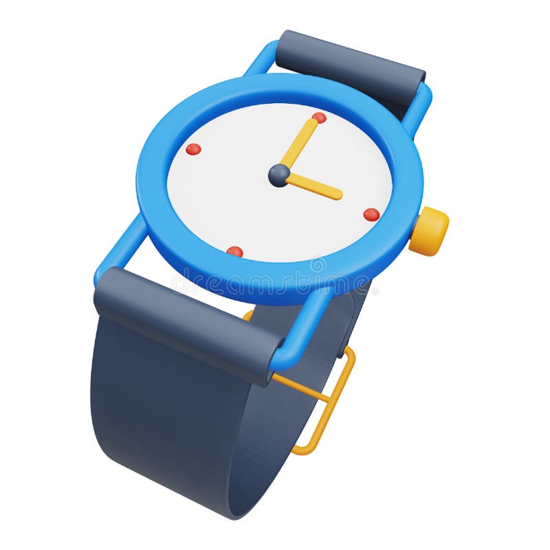 Watch 3d Rendering Isometric Icon. Stock Vector - Illustration of hand ...