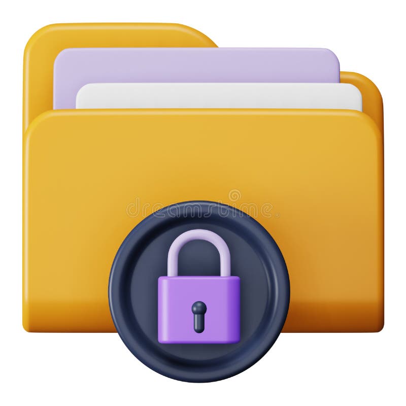 Data Security 3d Rendering Isometric Icon. Stock Vector - Illustration ...