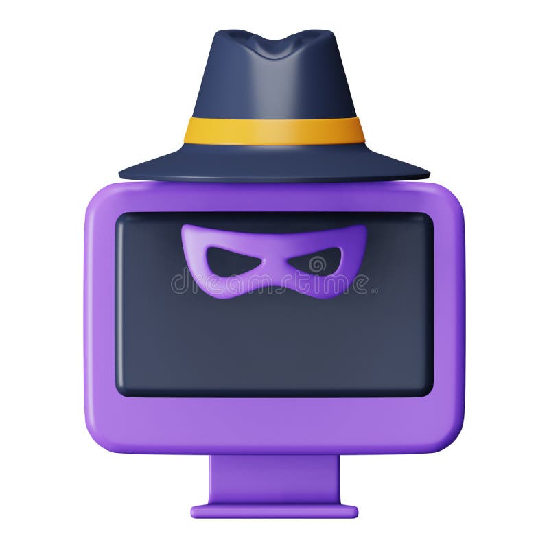 Hacker 3d Rendering Isometric Icon. Stock Vector - Illustration of ...