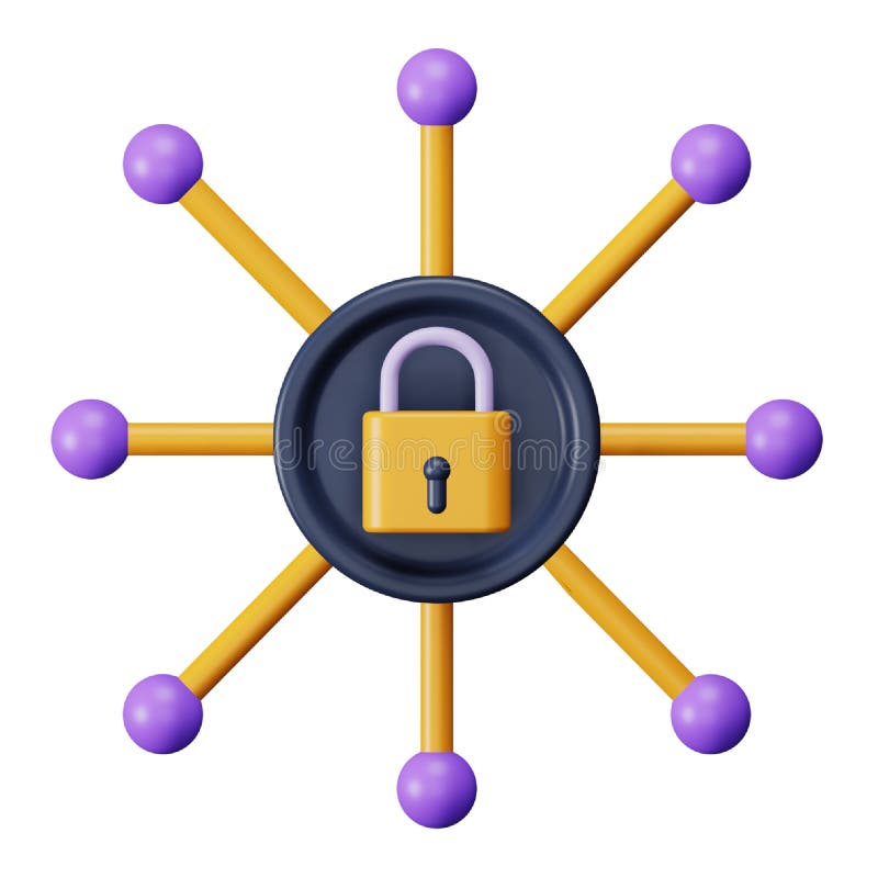 Network Security 3d Rendering Isometric Icon. Stock Vector ...