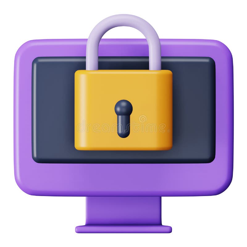 Security 3d Rendering Isometric Icon. Stock Vector - Illustration of ...