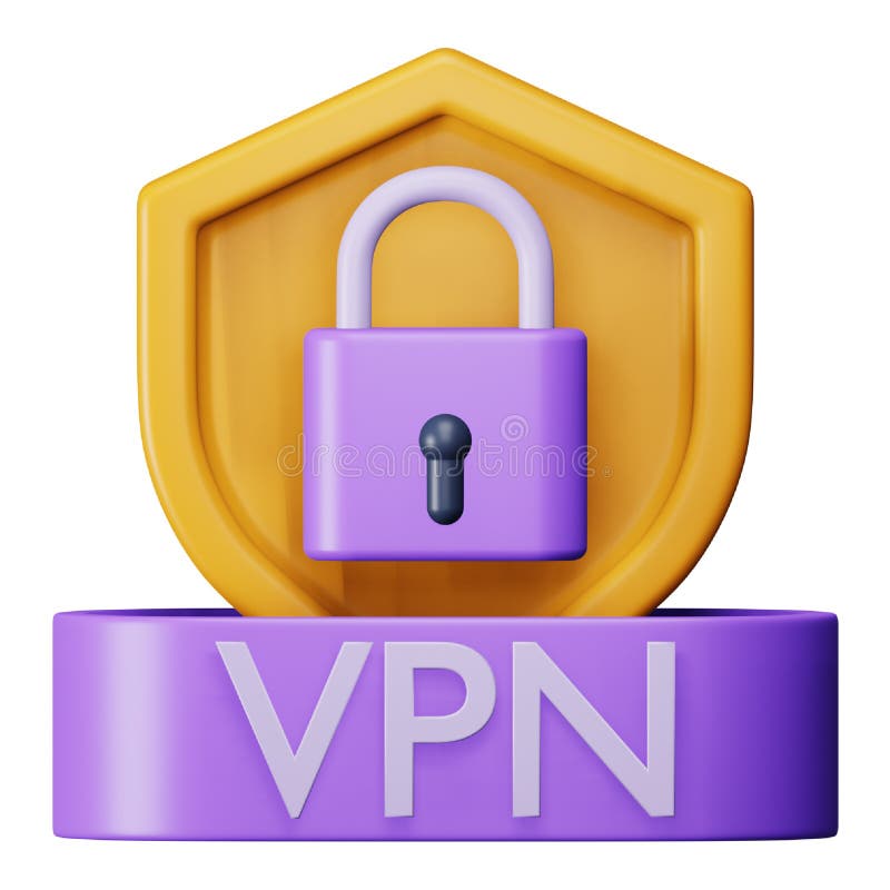 Vpn Security 3d Rendering Isometric Icon. Stock Vector - Illustration ...