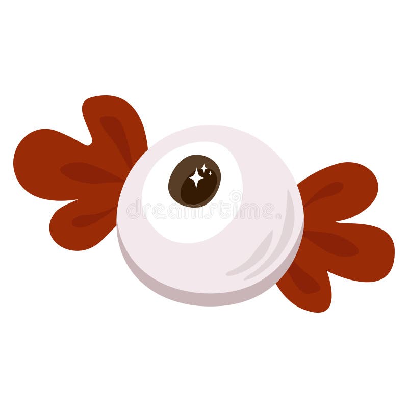 Zombie Eye Halloween Round Caramel Candy Isolated Trick or Treat ...