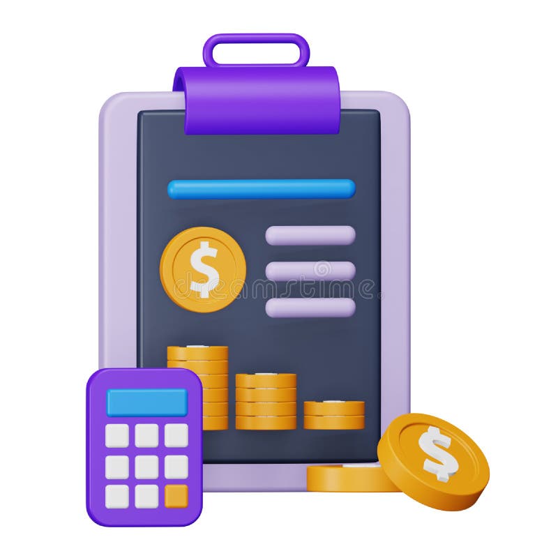 Accounting Analysis 3d Rendering Isometric Icon. Stock Vector ...