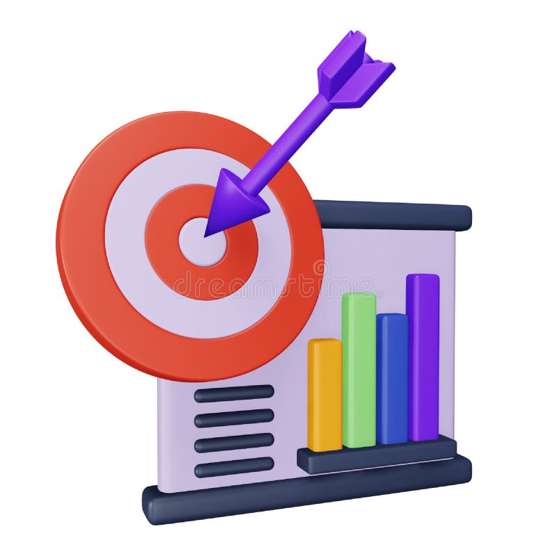 Target 3d Rendering Isometric Icon. Stock Vector - Illustration of ...