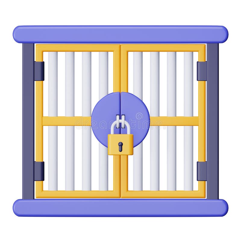 Prison 3d Rendering Isometric Icon. Stock Vector - Illustration of icon ...