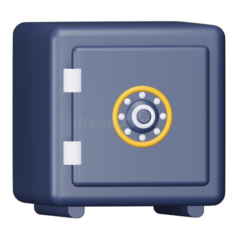 Safe 3d Rendering Isometric Icon. Stock Vector - Illustration of secure ...