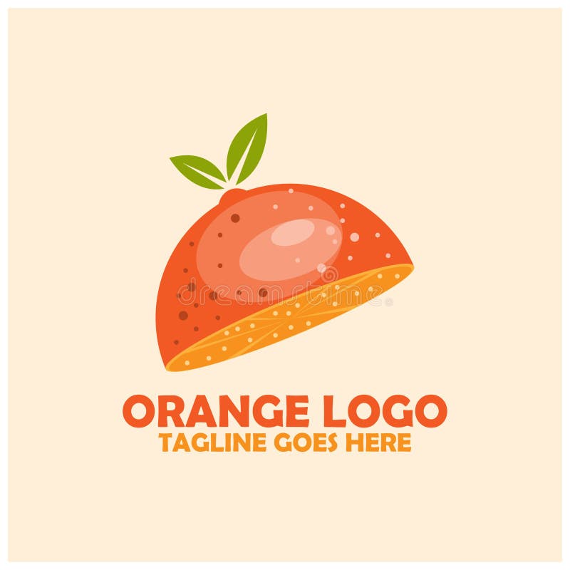 Illustration of Orange Fruit Logo Vector. Stock Vector - Illustration ...