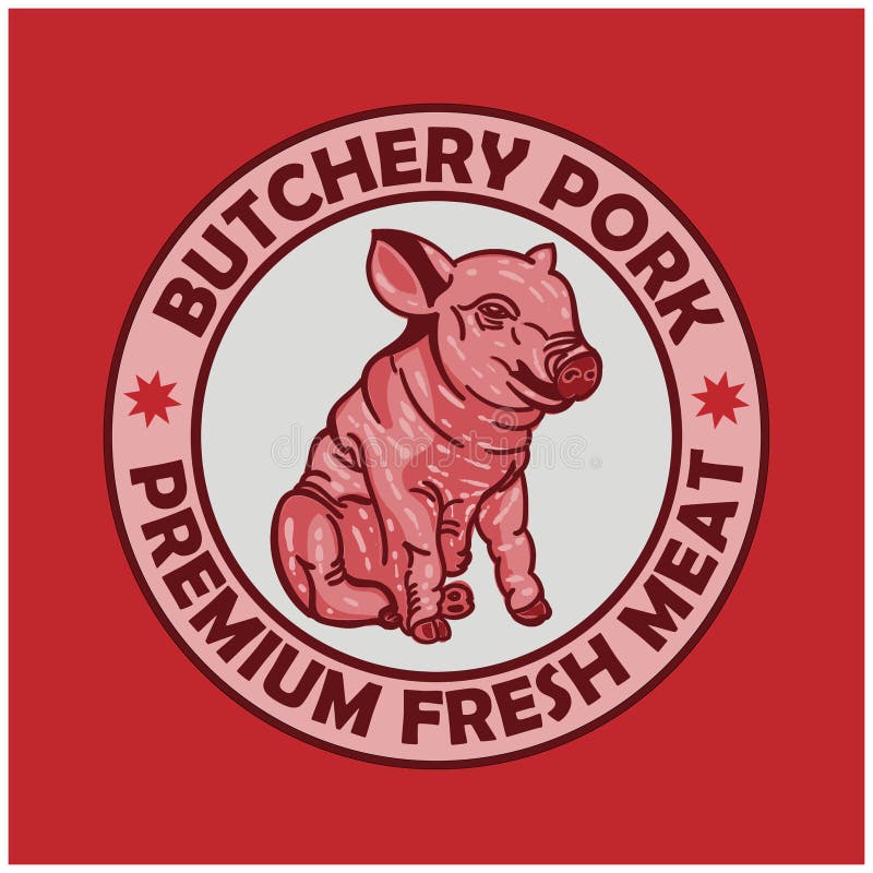 Illustration of a Pig Stamp Design Vector. Stock Vector - Illustration ...