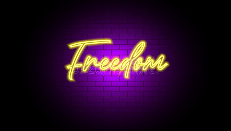 Freedom Neon Text Stock Illustrations – 560 Freedom Neon Text Stock ...