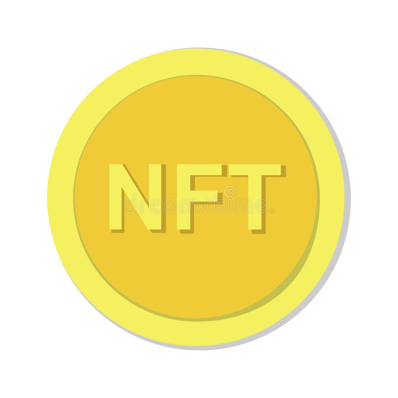 NFT coin token, vector. stock vector. Illustration of information ...