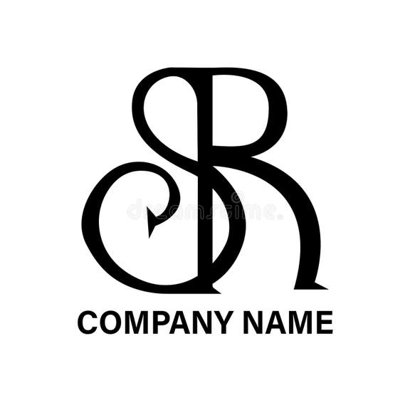 S R Letter Design Logo Vector. Stock Vector - Illustration of lettering ...