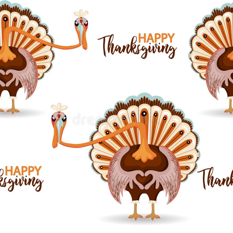 Thanksgiving Day Seamless Pattern. Thanksgiving Day Pattern with Turkey ...