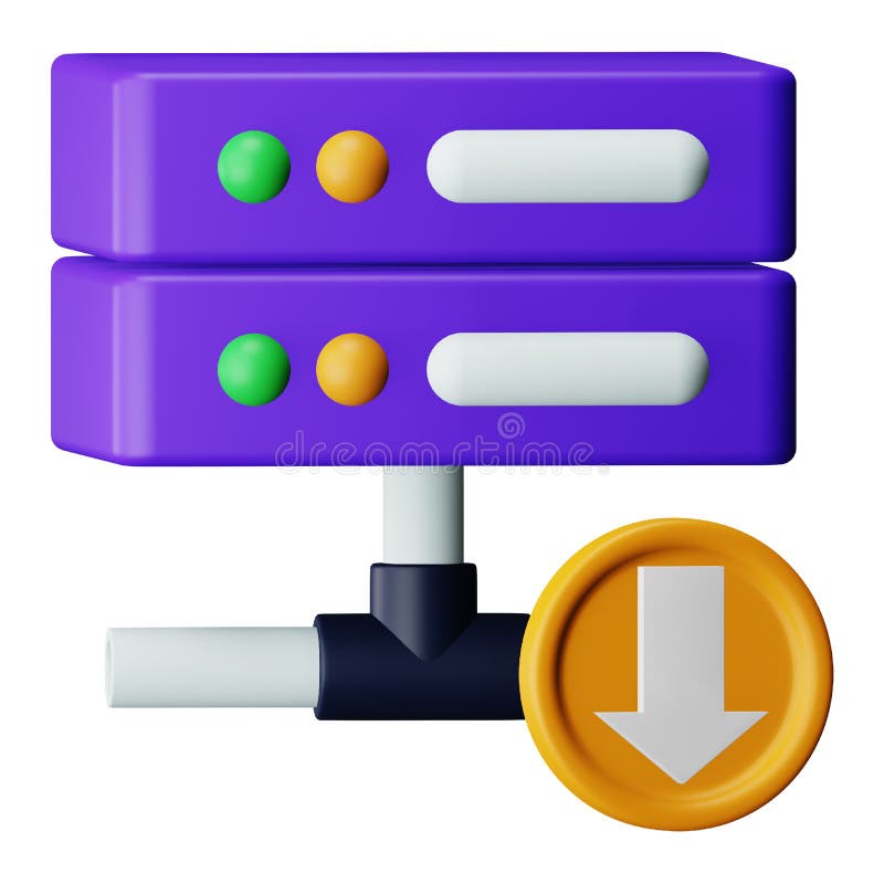 Server Down 3d Rendering Isometric Icon. Stock Illustration ...