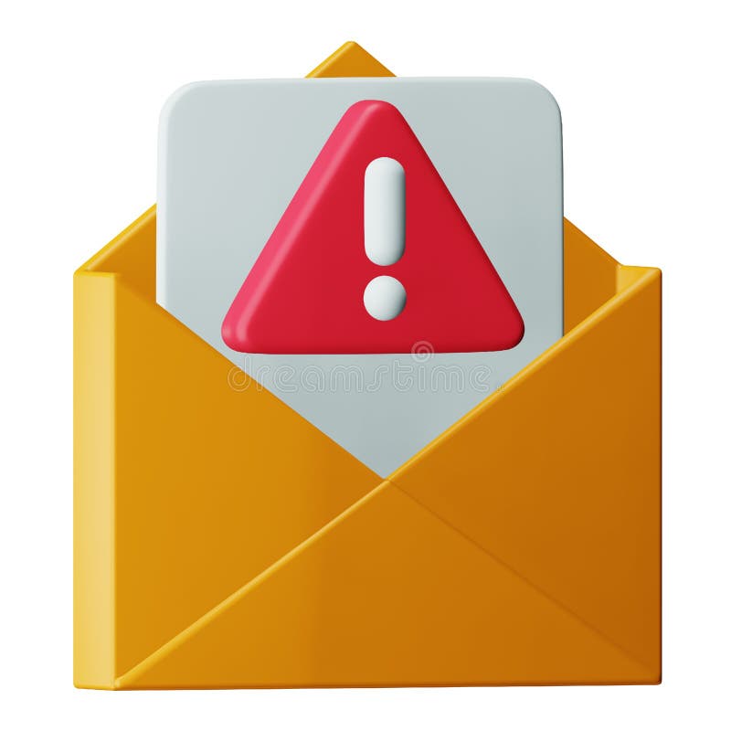 Spam Alert 3d Rendering Isometric Icon. Stock Vector - Illustration of ...