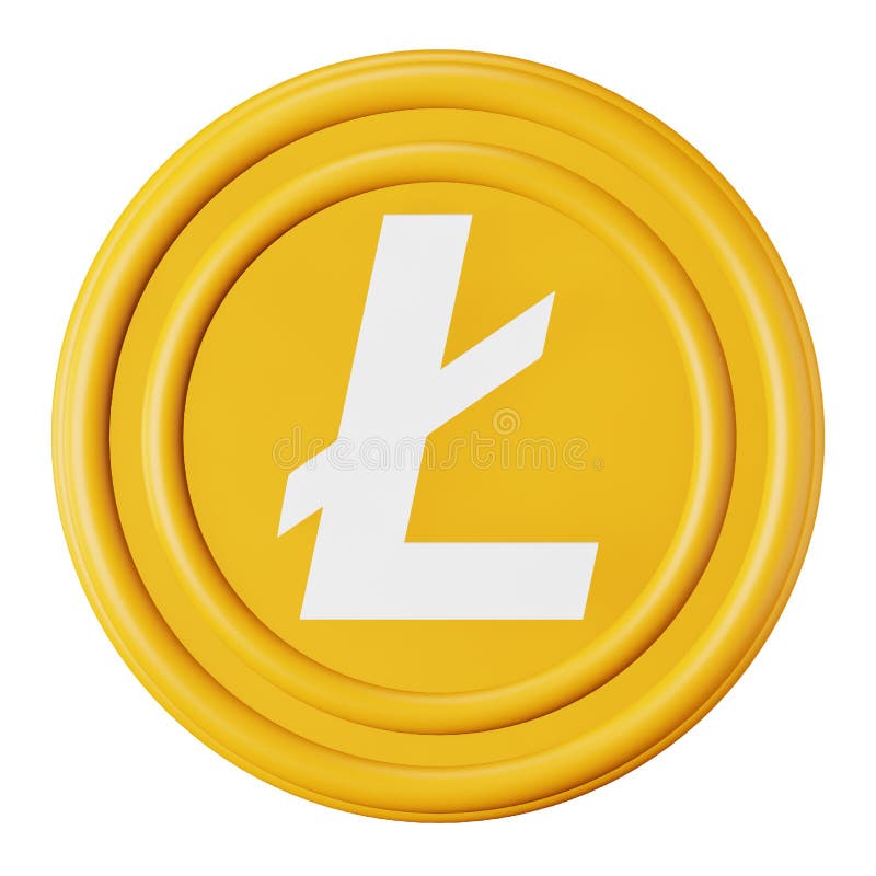 Litecoin LTC 3d Rendering Isometric Icon. Stock Vector - Illustration ...
