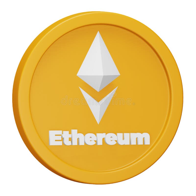 Ethereum Coin 3d Rendering Isometric Icon. Stock Illustration - Illustration of abstract ...