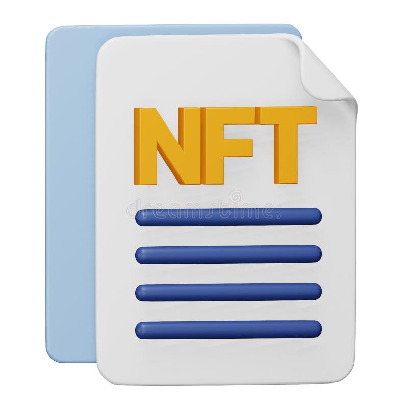 Nft File 3d Rendering Isometric Icon. Stock Vector - Illustration of ...
