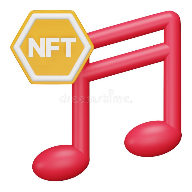 Nft Music 3d Rendering Isometric Icon. Stock Vector - Illustration of ...