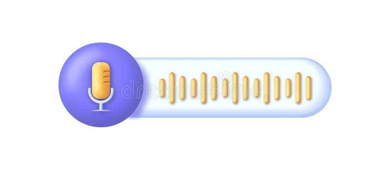 3d Voice Message for Mobile Device Design. Social Media Message ...