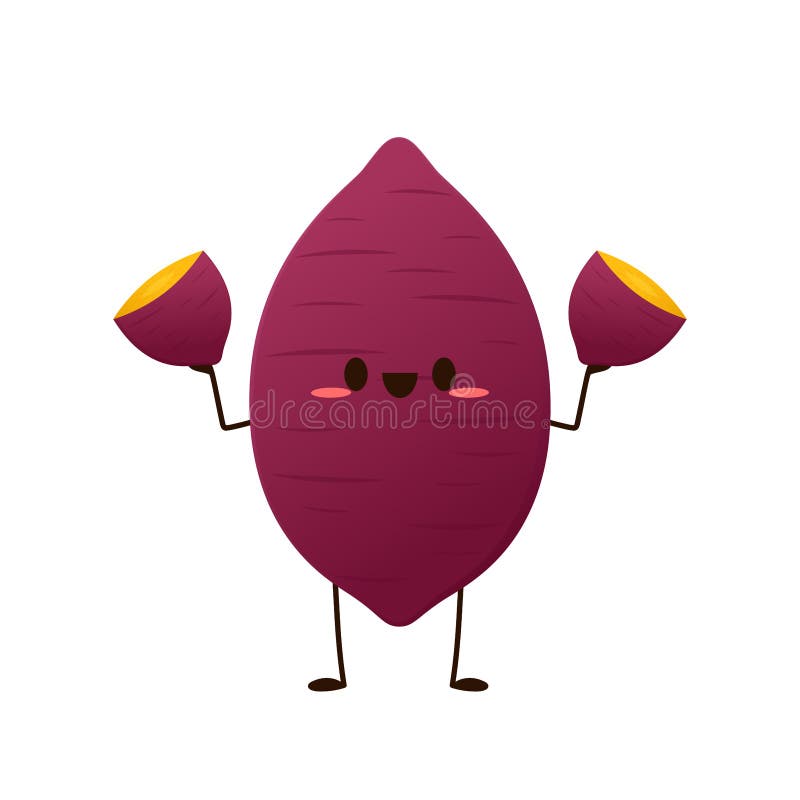 Sweet Potato Cartoon. Sweet Potato. Stock Illustration - Illustration ...