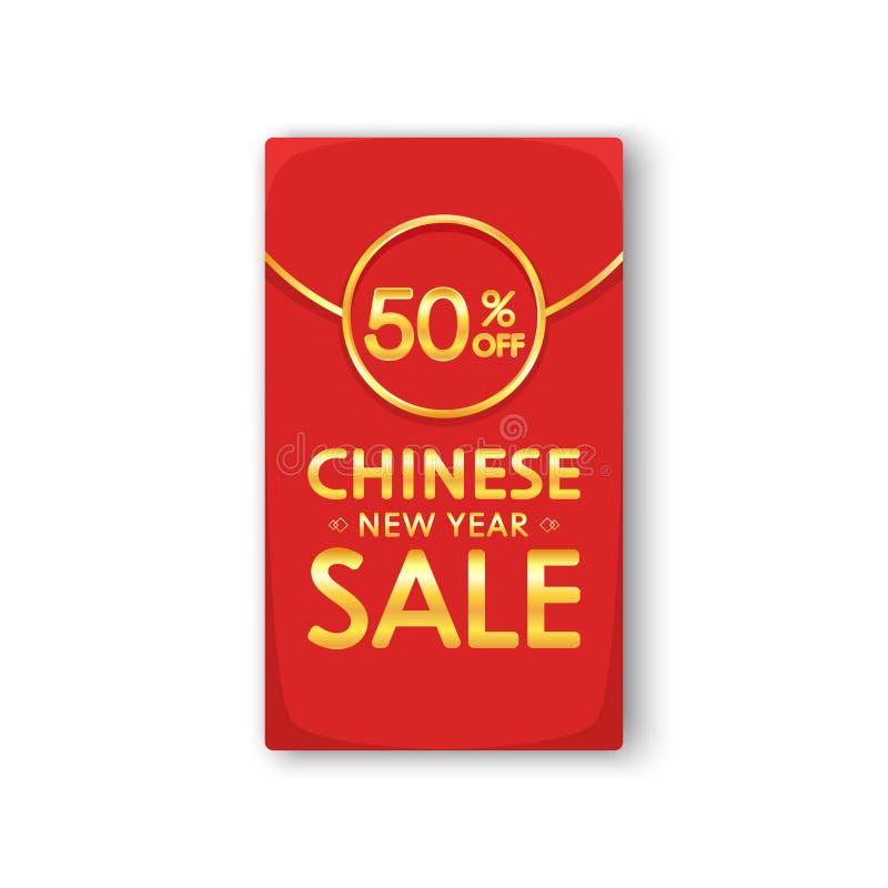 Chinese New Year Sale Card. Chinese New Year Sale Promotion Template ...