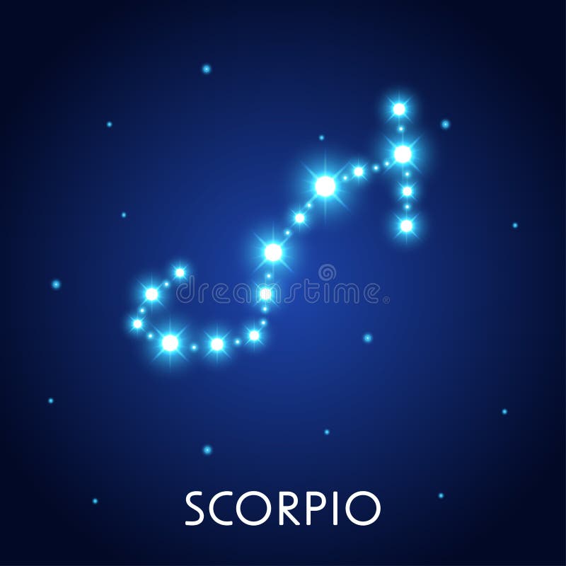 Astrological Zodiac Scorpio. 12 Zodiac Symbol Stock Illustration ...