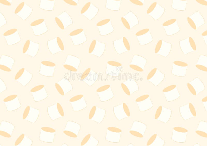 Marshmallow Pattern Wallpaper. Stock Illustration - Illustration of ...