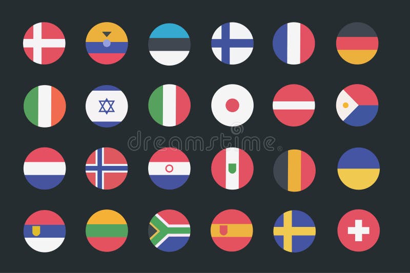 Countries Flags Circle Europe Stock Illustrations – 696 Countries Flags ...