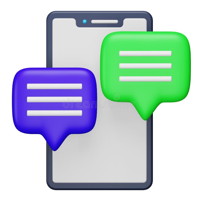 Chatting 3d Rendering Isometric Icon. Stock Vector - Illustration of ...