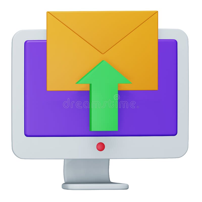 Sending 3d Rendering Isometric Icon. Stock Vector - Illustration of ...