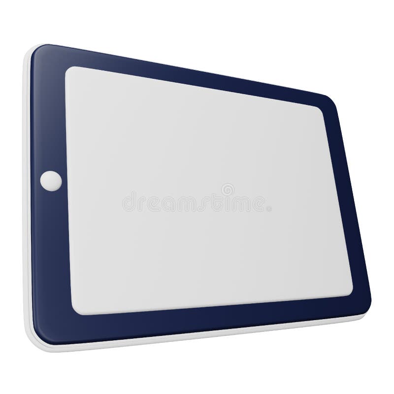 Tablet 3d Rendering Isometric Icon. Stock Vector - Illustration of ipad ...