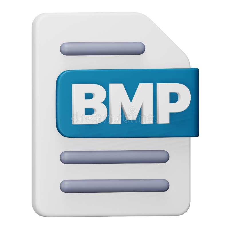 Bmp File Format 3d Rendering Isometric Icon. Stock Vector ...