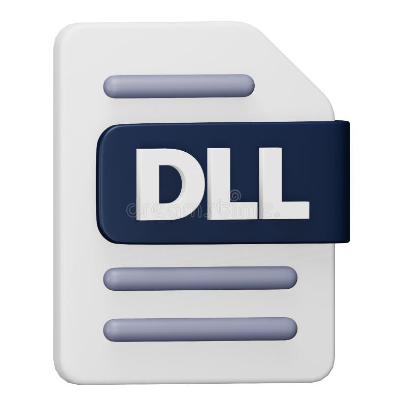 Dll File Format 3d Rendering Isometric Icon. Stock Vector ...