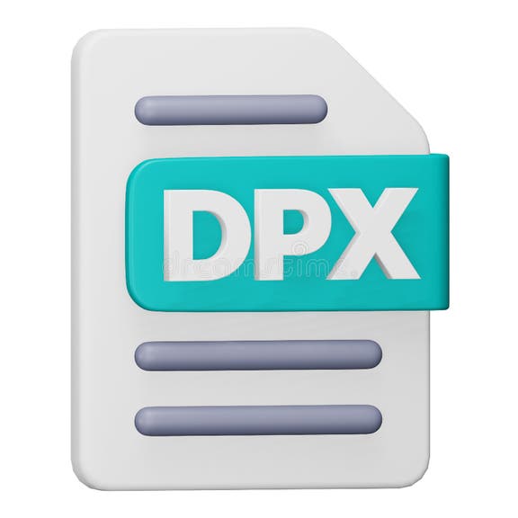 Dpx File Format 3d Rendering Isometric Icon. Stock Vector ...
