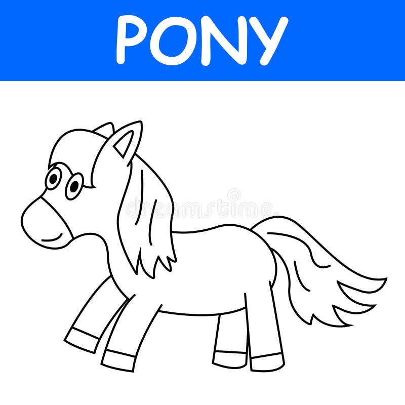 Kids Line Illustration Coloring Animal. Outline Vector for Children ...