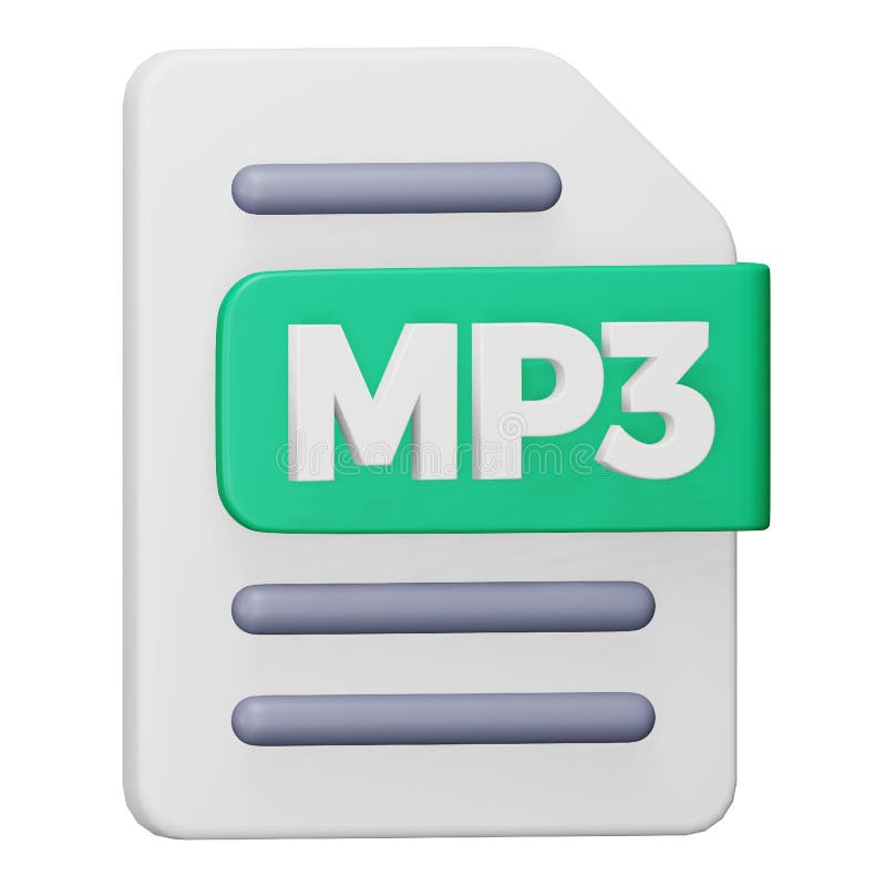 Mp3 File Format 3d Rendering Isometric Icon. Stock Vector ...